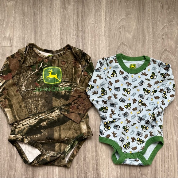 John Deere | One Pieces | John Deere Set Of 2 Baby Long Sleeve Onesies 69 Months | Poshmark